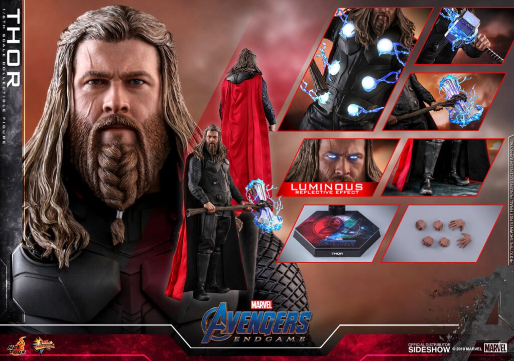 Custom Thor (Rooted Hair & Beard) A.E.G Sixth Scale Figure by Hot Toys ...
