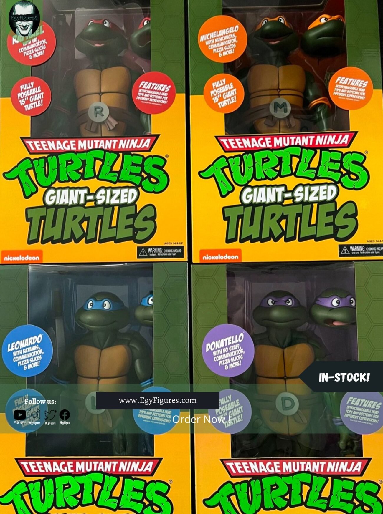 NECA Teenage Mutant Ninja Turtles (Animated Series) 1/4 Scale Figure ...