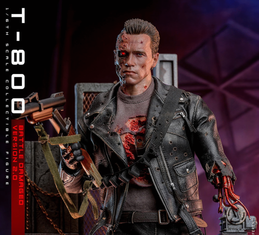 T-800 (Battle Damaged Version 2.0) Sixth Scale Figure by Hot Toys ...
